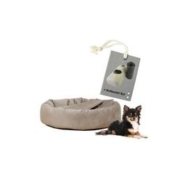 Rohrschneider &reg; Hundekissen inkl. Gratis-Beigabe, Kuschelh&ouml;hle "Denver" taupe S