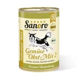 Sanoro BIO Gem&uuml;se-Obst-Mix 2 mit Bio-Reis 12x400g