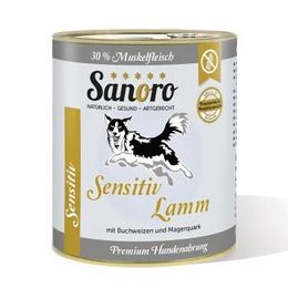 Sanoro Men&uuml; Sensitiv Lamm - mit Karotte und Buchweizen 6x800g