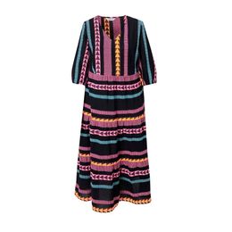 Angel of Style Kleid Damen Größe 48 blau / orange / pink / schwarz Winterkleid