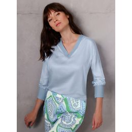 CREATION L PREMIUM Wit Damen Langarmbluse mit Fledermaus-&Auml;rmeln, hellblau, Gr&ouml;&szlig;e 38