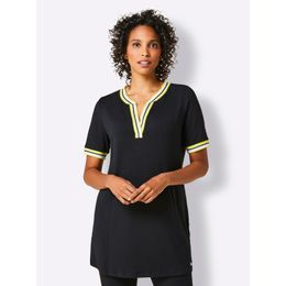 CREATION L PREMIUM Wit Damen Modal-Longshirt, schwarz, Gr&ouml;&szlig;e 36/38