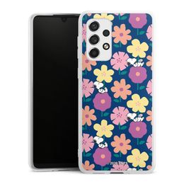 DeinDesign Galaxy A33 5G Handy Silikon H&uuml;lle Case transparent Handyh&uuml;lle Flowers Muster Snoopy Silikon Case