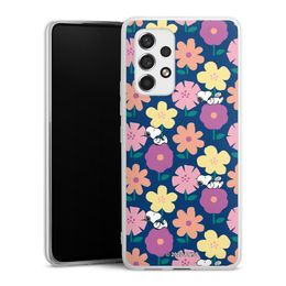 DeinDesign Galaxy A53 5G Handy Silikon H&uuml;lle Case transparent Handyh&uuml;lle Flowers Muster Snoopy Silikon Case