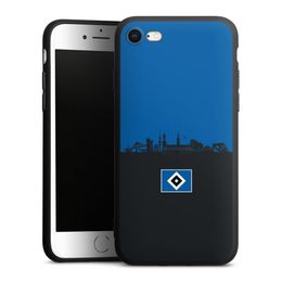 DeinDesign iPhone SE (2020) Handy Premium Silikon H&uuml;lle Handyh&uuml;lle schwarz Case Skyline Hamburg Hsv Silikon Premium Case