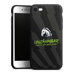 DeinDesign iPhone SE (2022) Handy Premium Silikon H&uuml;lle Handyh&uuml;lle schwarz Case Horse Borussia M&ouml;nchengladbach Official Licensed Product Silikon Premium Case