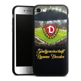 DeinDesign iPhone SE (2022) Handy Premium Silikon H&uuml;lle Handyh&uuml;lle schwarz Case Sg Dynamo Dresden Sgd Official Licensed Product Silikon Premium Case