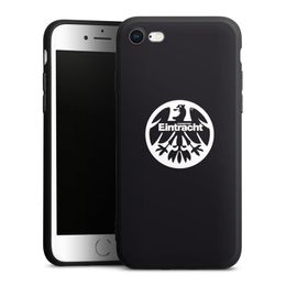 DeinDesign iPhone SE (2020) Handy Premium Silikon H&uuml;lle Handyh&uuml;lle schwarz Case Eintracht Frankfurt Logo Eagle Silikon Premium Case