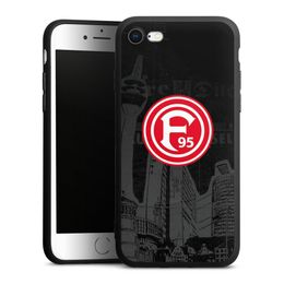 DeinDesign iPhone SE (2020) Handy Premium Silikon H&uuml;lle Handyh&uuml;lle schwarz Case Logo Official Licensed Product Fortuna D&uuml;sseldorf Silikon Premium Case