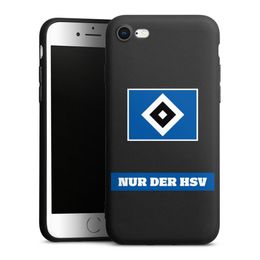 DeinDesign iPhone SE (2020) Handy Premium Silikon H&uuml;lle Handyh&uuml;lle schwarz Case Statement Hsv Hamburger Sv Silikon Premium Case