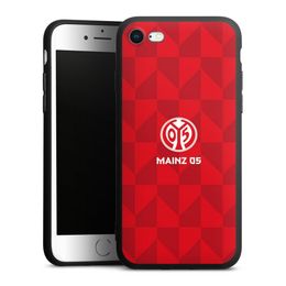 DeinDesign iPhone SE (2020) Handy Premium Silikon H&uuml;lle Handyh&uuml;lle schwarz Case Official Licensed Product Merchandise Mainz 05 Silikon Premium Case