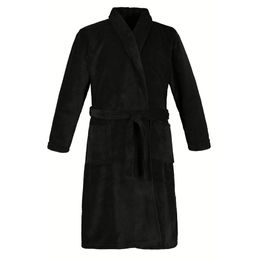 JP1880 Long Bathrobe male Black size 5XL
