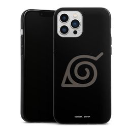DeinDesign iPhone 13 Pro Max Handy Silikon H&uuml;lle Case schwarz Handyh&uuml;lle Naruto Shippuden Konoha Logo