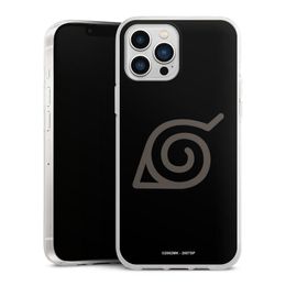 DeinDesign iPhone 13 Pro Max Handy Silikon H&uuml;lle Case transparent Handyh&uuml;lle Naruto Shippuden Konoha Logo Silikon Case