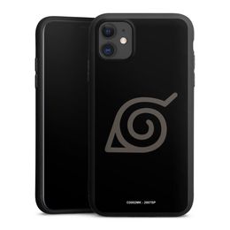 DeinDesign iPhone 11 Handy Premium Silikon H&uuml;lle Handyh&uuml;lle schwarz Case Naruto Shippuden Konoha Logo Silikon Premium Case