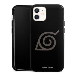 DeinDesign iPhone 12 mini Handy Silikon H&uuml;lle Case schwarz Handyh&uuml;lle Naruto Shippuden Konoha Logo