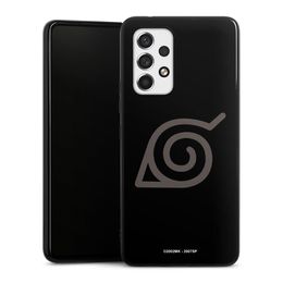 DeinDesign Galaxy A53 5G Handy Silikon H&uuml;lle Case schwarz Handyh&uuml;lle Naruto Shippuden Logo Konoha