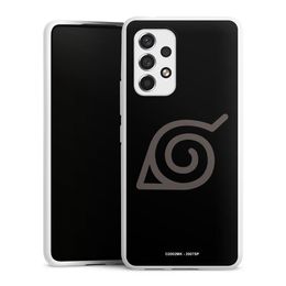 DeinDesign Galaxy A53 5G Handy Silikon H&uuml;lle Case wei&szlig; Handyh&uuml;lle Naruto Shippuden Logo Konoha Silikon Case