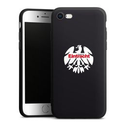 DeinDesign iPhone SE (2020) Handy Premium Silikon H&uuml;lle Handyh&uuml;lle schwarz Case Logo Retro Eagle Silikon Premium Case