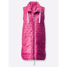 WITT Damen Steppweste mit 2-Wege-Taschen, fuchsia, Gr&ouml;&szlig;e 52