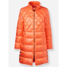 Heine Witt Damen Steppmantel in Glanz-Optik, orange, Gr&ouml;&szlig;e 42