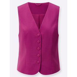 WITT Damen Anzugweste mit tiefem V-Ausschnitt, magenta, Gr&ouml;&szlig;e 52
