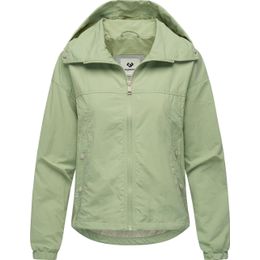 Outdoorjacke Ragwear "Cerys", Damen, Gr. L (40), braun (dusty), Obermaterial: 100% Nylon, Innenfutter: 100% Polyester, modisch, oversize hüftlang, hoch geschlossener Ausschnitt, Langarm Ärmel ohne Ärmelschlitz elastischer Bund, Jacken, kurze Damen Übergangsjacke mit verstaubarer Kapuze