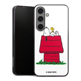 DeinDesign Galaxy S25 Handy Slim Case extra d&uuml;nn Silikon Handyh&uuml;lle schwarz H&uuml;lle Snoopy Peanuts Official Licensed Product Silikon Slim Case