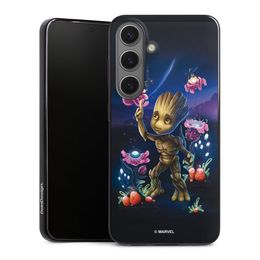 DeinDesign Galaxy S25 Handy Slim Case extra d&uuml;nn Silikon Handyh&uuml;lle schwarz H&uuml;lle Baby Groot Marvel Guardians Of The Galaxy Silikon Slim Case