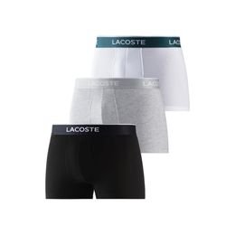 Lacoste Boxershorts 'Casualnoirs' Herren Gr&ouml;&szlig;e XL graumeliert / petrol / schwarz / wei&szlig;
