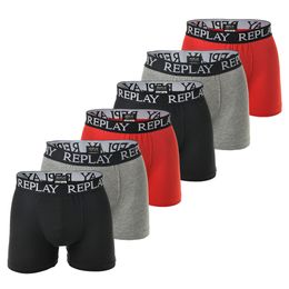 Replay Pants Herren Gr&ouml;&szlig;e S grau / rot / schwarz