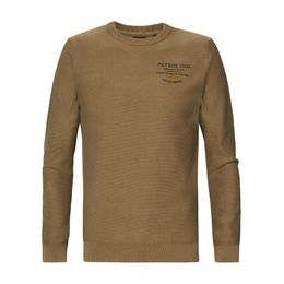 PETROL INDUSTRIES Sweater 'Barlett' male size XXL Caramel / Saffron / Fir