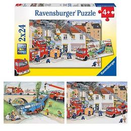 Ravensburger Bei der Feuerwehr Puzzle, 2 x 24 Teile