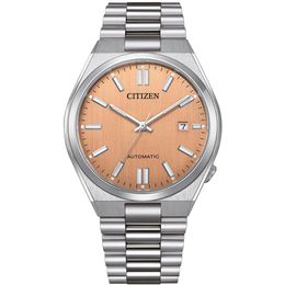 Automatikuhr Citizen "Tsuyosa", silber (silberfarben, bronzefarben), Armbanduhren, Damen, Armbanduhr, Damenuhr, Herrenuhr, Edelstahlarmband, Saphirglas, Datum