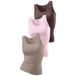 H.I.S. H.I.S Feinripp-Tanktops (3 Stck.) Damen Größe XS bunt