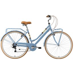 Cityrad Bikestar Gr. 46, blau, Fahrräder, 46cm, 28 Zoll (71,12cm), für Damen, Kettenschaltung