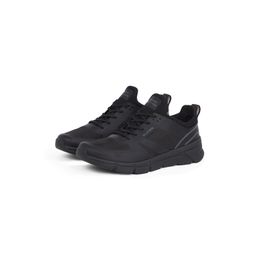 Slip-On Sneaker Tommy Hilfiger "MODERN COMFORT RUN MIX", Herren, Gr. 43, schwarz, Synthetik, Textil, Schuhe, Halbschuh, Slipper, Freizeitschuh in schmaler Form
