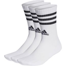 adidas Performance Athletic Socks '3-Stripes Cushioned Crew 3 Pairs' male White size 19-21