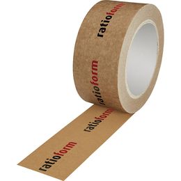 Papier-Packband, gekreppt, individuell bedruckt, VE 36 Rollen, Druck 2-farbig, braun, ab 2 VE kaiserkraft