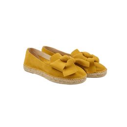 macarena Schleifen-Espadrilles, 38 - Curry, Damen, aus Leder