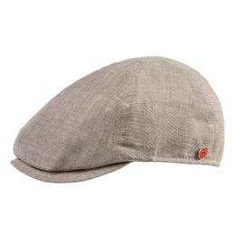 Leinen-Schieberm&uuml;tze, 59 cm - Taupe, Herren, aus Leinen