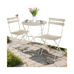 TecTake&reg; Bistrotisch Set, f&uuml;r 2 Personen, widerstandsf&auml;hig, Belastbarkeit Stuhl 120 kg
