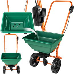 TecTake&reg; Streuwagen, 25 l, gro&szlig;e R&auml;der, 75 x 46 x 105 cm
