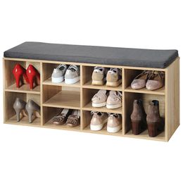 Kesper Schuhschrank mit Sitzkissen - versch. Ausf&uuml;hrungen - Holzoptik