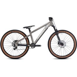 Dirt-Bike GHOST "Nirvana 4X" Gr. 34, grau (chromfarben, silberfarben), Fahrräder, 34cm, 26 Zoll (66,04cm), für Damen und Herren