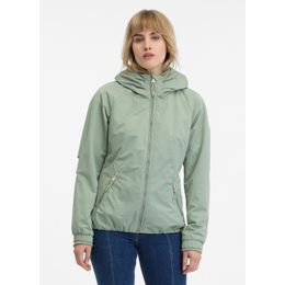 Outdoorjacke Ragwear "DIZZIE", Damen, Gr. L (40), grün (dusty grün), Web, Obermaterial: 100% Polyester, unifarben, casual, regular fit, Langarm elastischer Bund, Jacken