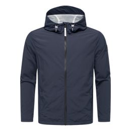 Outdoorjacke Ragwear "Lewie", Herren, Gr. L (52), blau (navy), Obermaterial: 100% Nylon, Innenfutter: 100% Polyester, Basic, gerade hüftbedeckend, hoch geschlossener Ausschnitt, Langarm weit elastischer Bund mit innenliegendem Gummizug, Jacken, Übergangsjacke mit wasserdichtem Reißverschluss