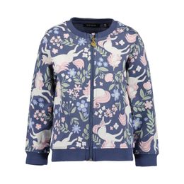 Sweatjacke Blue Seven "Blue Seven Sweatjacke REPEAT MARKETPLACE + ONLINE", Jungen, Gr. 122, 549, jeansblau, 100% Baumwolle, Basic normal, Rundhals, Langarm normaler Saum, Sweatjacken