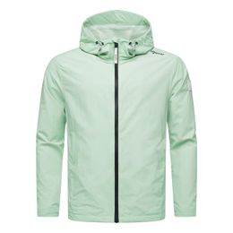 Outdoorjacke Ragwear "Lewie", Herren, Gr. L (52), grün (hellmint), Obermaterial: 100% Nylon, Innenfutter: 100% Polyester, Basic, gerade hüftbedeckend, hoch geschlossener Ausschnitt, Langarm weit elastischer Bund mit innenliegendem Gummizug, Jacken, Übergangsjacke mit wasserdichtem Reißverschluss