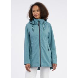 Outdoorjacke Ragwear "DAKKOTA A", Damen, Gr. L (40), grün (ocean grün), Web, Obermaterial: 100% Polyester, unifarben, casual, Langarm, Jacken